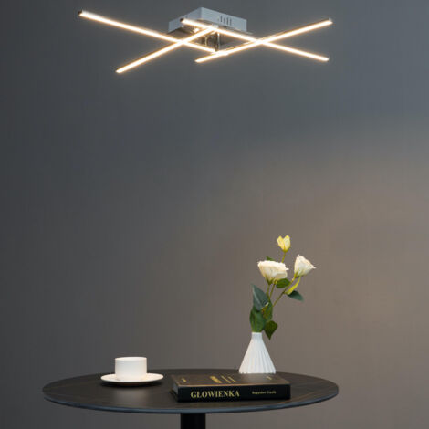 Design-Deckenleuchte LED mit 4 verchromten Armen - Yuna