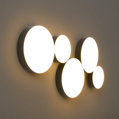 Moderne schwarze Deckenlampe mit 5 LED-Spots -Skavi