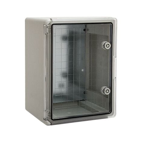 Coffret électrique Abs 280x210x130 étanche Ip65 - Porte Transparente - Avec Plaque