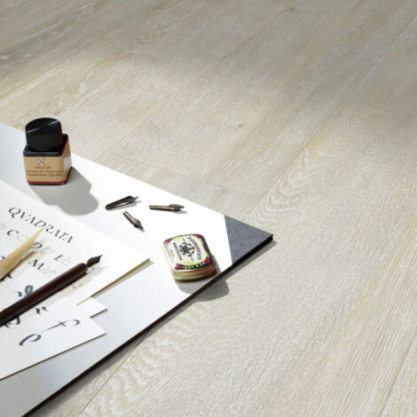 Sol PVC cuisine et salon Gerflor Creation 55 lame vinyle White Lime 3m² ...