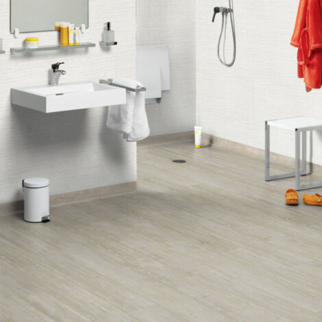 Sol PVC cuisine et salon Gerflor Creation 55 lame vinyle White Lime 3m² ...