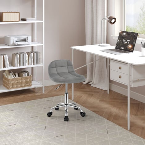 WOLTU Bürohocker, Schreibtischstuhl mit Rollen, Rollrocker mit niedriger Rückenlehne ...