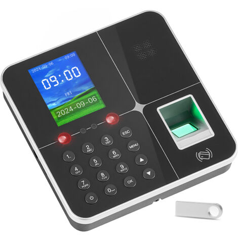 Mophorn Horloge de Pointage, Machine de Présence avec Reconnaissance ...