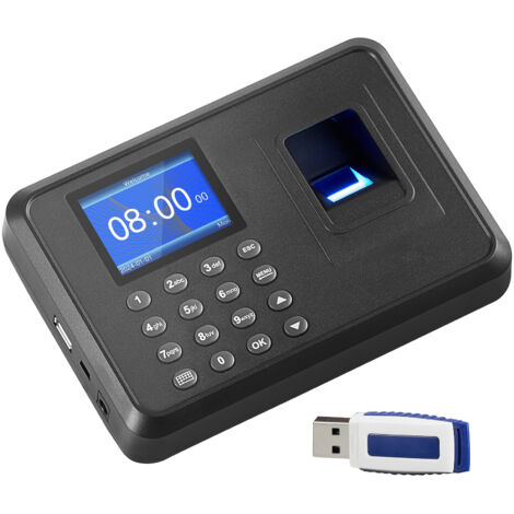 Mophorn Horloge de Pointage,Machine de Présence Biométrique avec ...