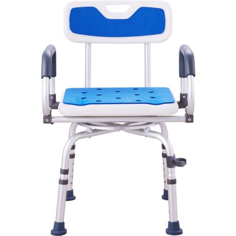 Mophorn Chaise de douche pivotante à 360°, siège réglable avec bras ...