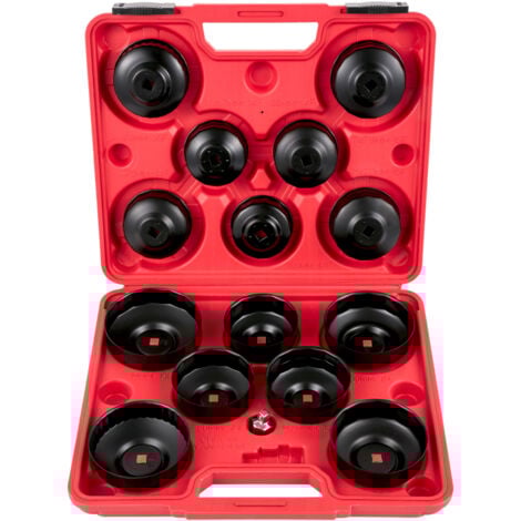 Mophorn Jeu de douilles de filtre à huile, jeu de 14 clés de filtre à huile, jeu de douilles de ...