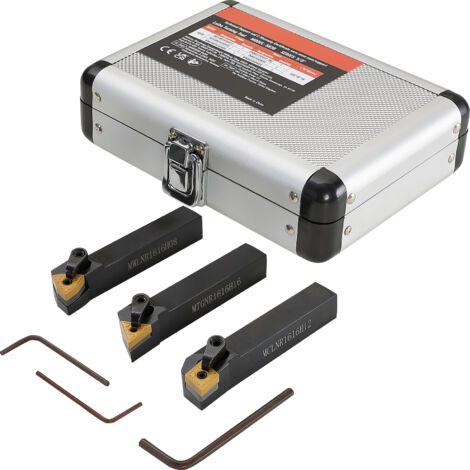 Mophorn Lot de 3 porte-outils de tournage indexables, 5/8, outils de coupe de tour en métal ...