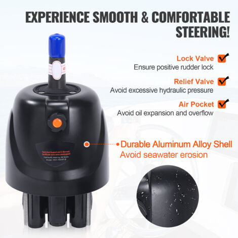 Mophorn Kit de direction hydraulique hors-bord 300HP Pompe de direction ...