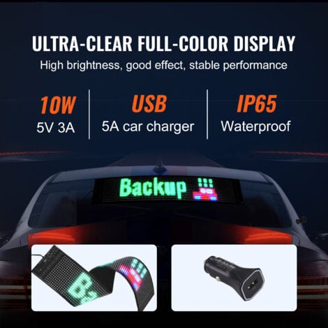 Mophorn Panneau LED programmable P6, panneau de défilement polychrome, contrôle par application ...