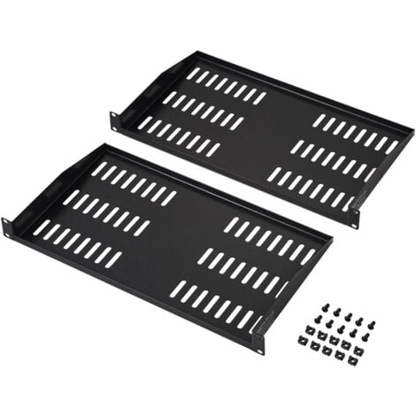 Mophorn Lot de 2 étagères de serveur 1U, profondeur 254 mm, capacité de ...