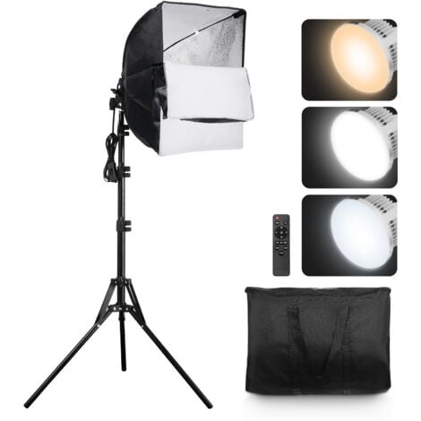 Mophorn Kit d'éclairage Softbox, 16" x 16", éclairage de studio LED ...