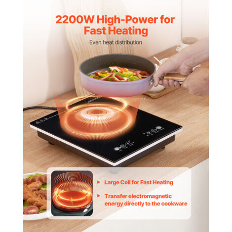 Mophorn Table de cuisson à induction portable, brûleur électrique 2200 ...