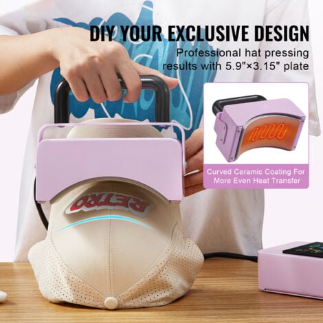 Mophorn Machine à presse à chapeau - Mini, plaque de 5,9 x 3,15 pouces ...