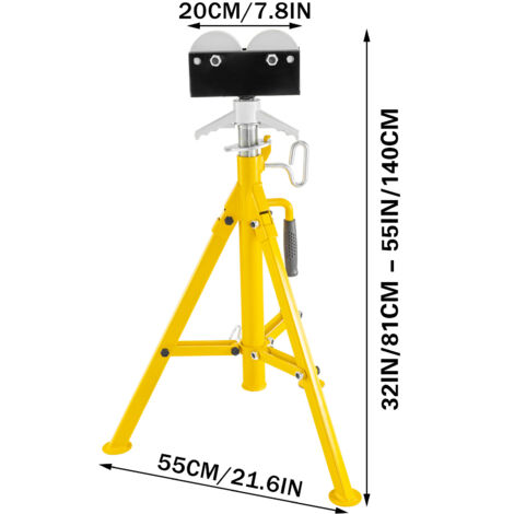 Mophorn Support de tuyau pliable , hauteur réglable de 32" à 55 ...