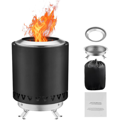 Mophorn Foyer de table de 6 po, en acier inoxydable, foyer d'intérieur ...