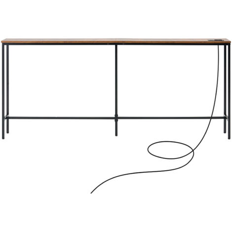 Mophorn Table console étroite pour canapé, 180 cm, meuble d'entrée avec ...