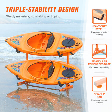 Mophorn Support de rangement pour kayak autonome en acier robuste et ...