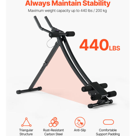 Mophorn AB Workout Machine, capacité de 440 lb, entraîneur abdominal et ...