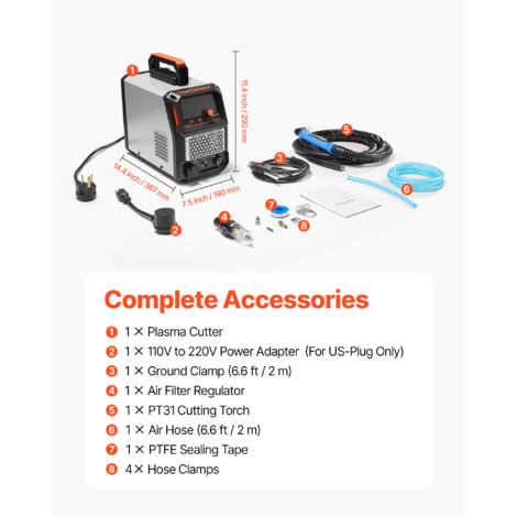 Mophorn Découpeur plasma 50 A, appareil de découpe 220 V avec mode 2T ...