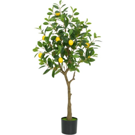 Citronnier Artificiel, Plante De Citron De 120cm De Haut En Pot, Arbre ...