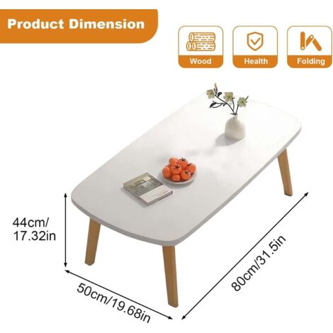 Table Basse Pliante - Petite Table de Salon - Table à Manger Pliable ...
