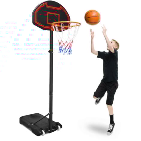 AUFUN Canestro da basket Canestro Portatile con supporto 160-210 cm ...