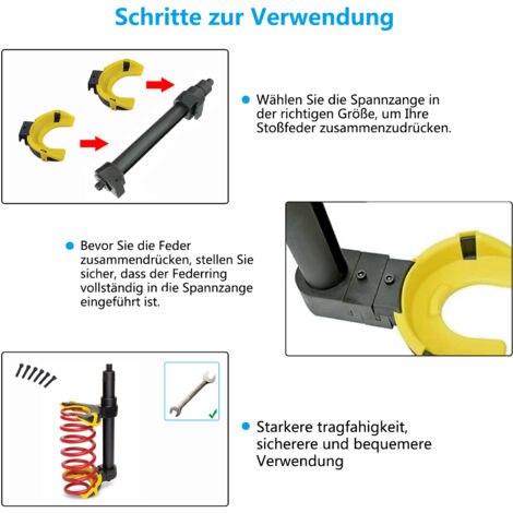 AUFUN Tensor de Muelle Universal para el Coche, Mc Pherson Juego ...