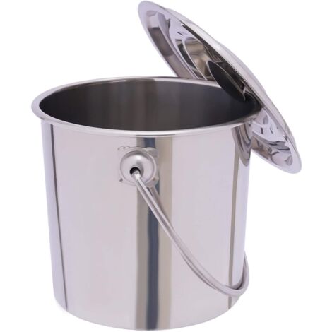 Edelstahleimer,Lebensmitteleimer Kücheneimer Futtereimer Milcheimer ...