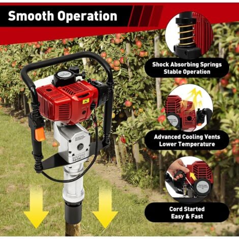 Pfahlramme 2 Takt Benzin Motor Pfostentreiber 52cc 1900W Tragbarer ...