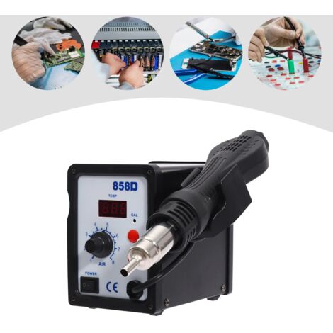 858D+ WEP Schweißen Hot Air Gun SMD Rework Heißluft Station Löten 700W ...