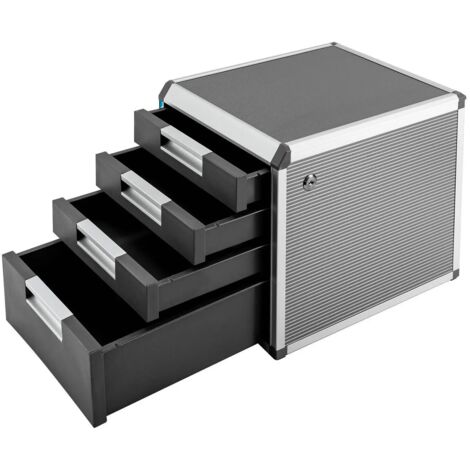 4 Fächer Metall Schubladenbox Abschließbar Dokumentenaufbewahrungsbox ...