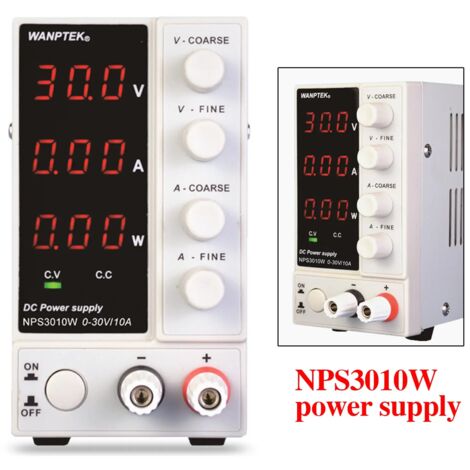 Einstellbar 0-30V 0-10A Labornetzgerät DC Schaltnetzteil 3 Digits ...