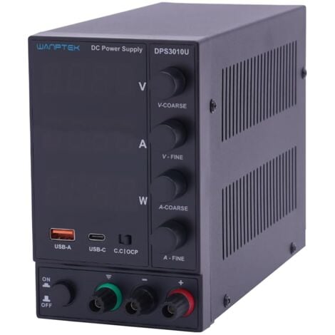 DC Labornetzgerät, 0-30V,0-10A Regelbar Netzgerät mit 3-stelliger LED ...