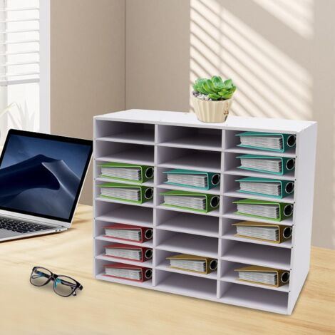 Dokumentenablage MDF Briefablage 24 Fächer Schreibtisch Organizer ...