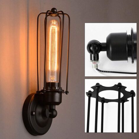 Spannende Wandlampe Retro Industrial Bild