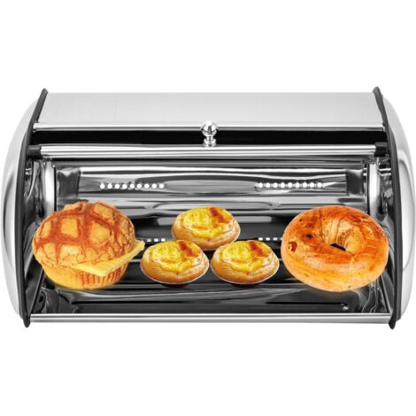 Brotkasten, Brotdose aus Metall,410 Edelstahl Bread Box, Brotbox mit ...