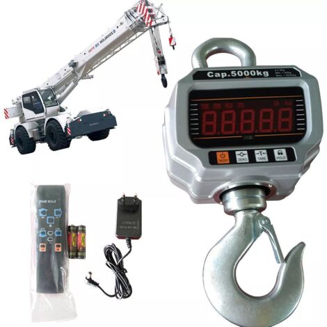 Industrielle Hängewaage Kranwaage Lastenwaage Waage LED Industriewaage Zugwaage 5T/5000kg