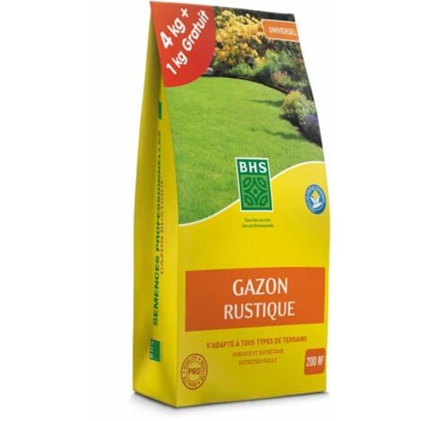 Césped rústico 4 kg + 25% gratis por 200 m² - BHS