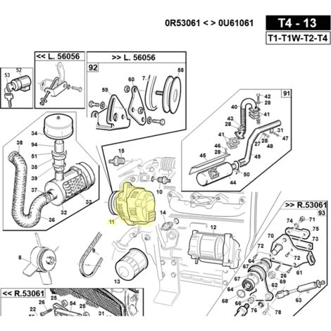 Alternador Denso 100211-1670 para motor Kubota, ref. Gianni Ferrari 00 ...