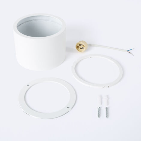 Downlight-Ring Aufbau Rund für LED-Glühbirne GU10 AR111 Weiß