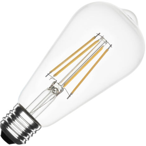 LED-Glühbirne Filament E27 8W 1055 lm Dimmbar ST64 No Flicker 2700K Warmweiß