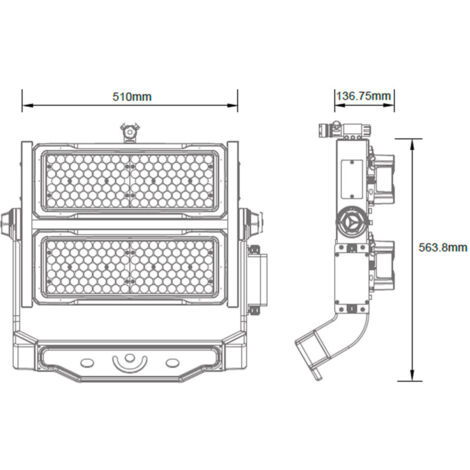 LED-Flutlichtstrahler 600W Stadium Professional 170lm/W IP66 ...