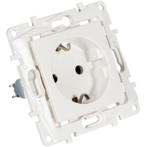 Steckdose Typ F Schuko Klassik Weiß