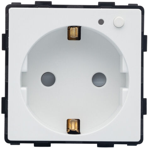 Steckdose Schuko Typ-F WiFi mit PC Rahmen Weiß