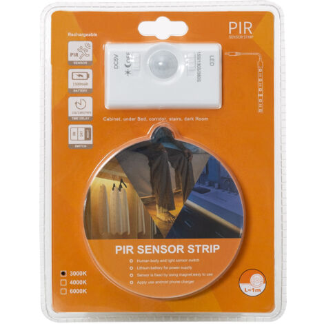 LED-Streifen mit Bewegungssensor 30LED/m 1m IP20 wiederaufladbarer Akku 1 m