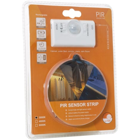 LED-Streifen mit Bewegungssensor 30LED/m 1m IP20 wiederaufladbarer Akku 1 m