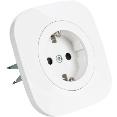 Steckdose Typ F Schuko Klassik Rund Weiß