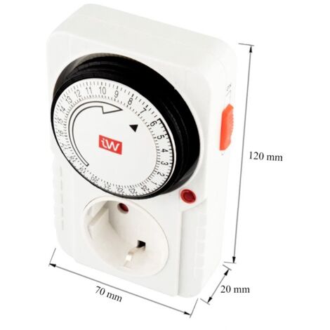 Zeitschaltuhr Analog mit Schuko Steckdose Typ F