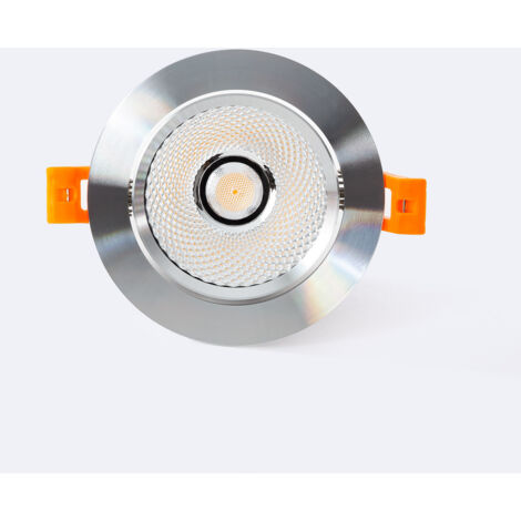 LED Downlight Einbaustrahler 12W COB Schwenkbar Rund Silber Schnitt Ø 90 mm No Flicker No ...