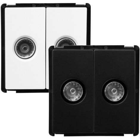 Doppelte TV-Buchse Modern Weiß